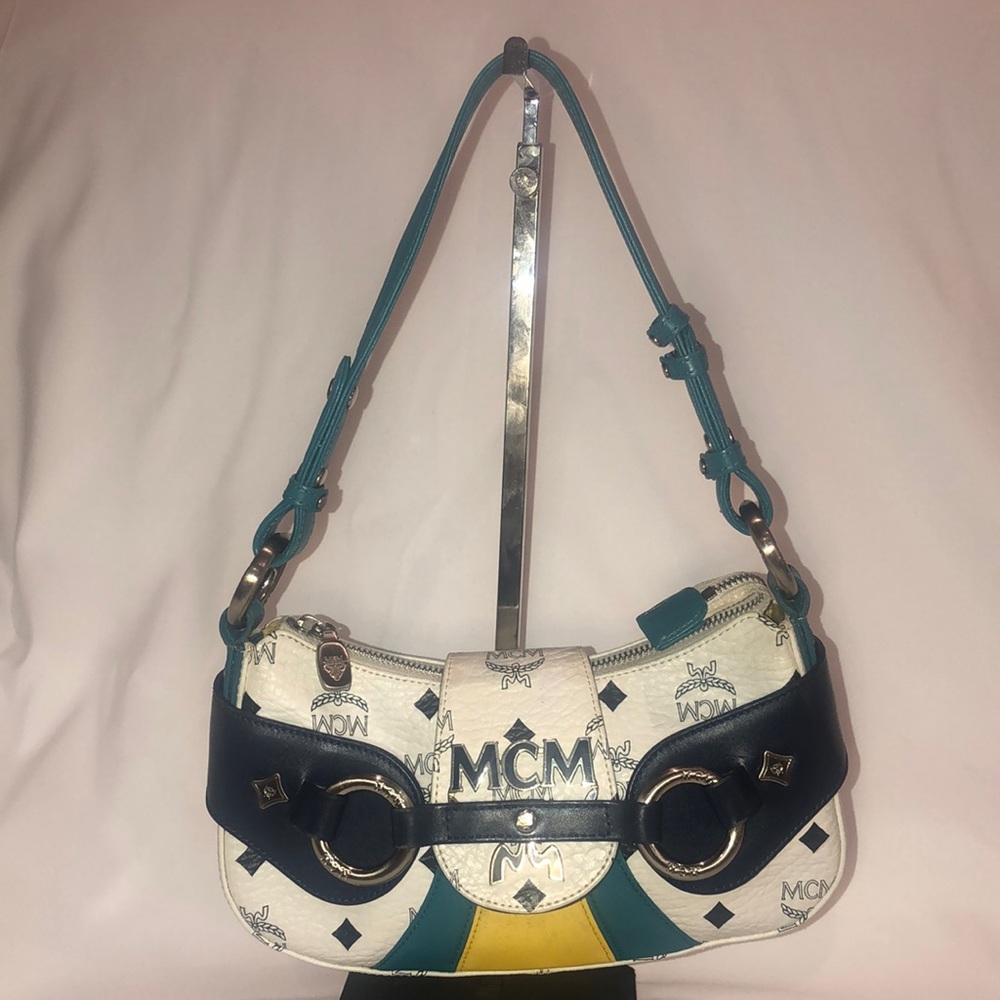 Mcm Visetos Shoulder Bag - Gem
